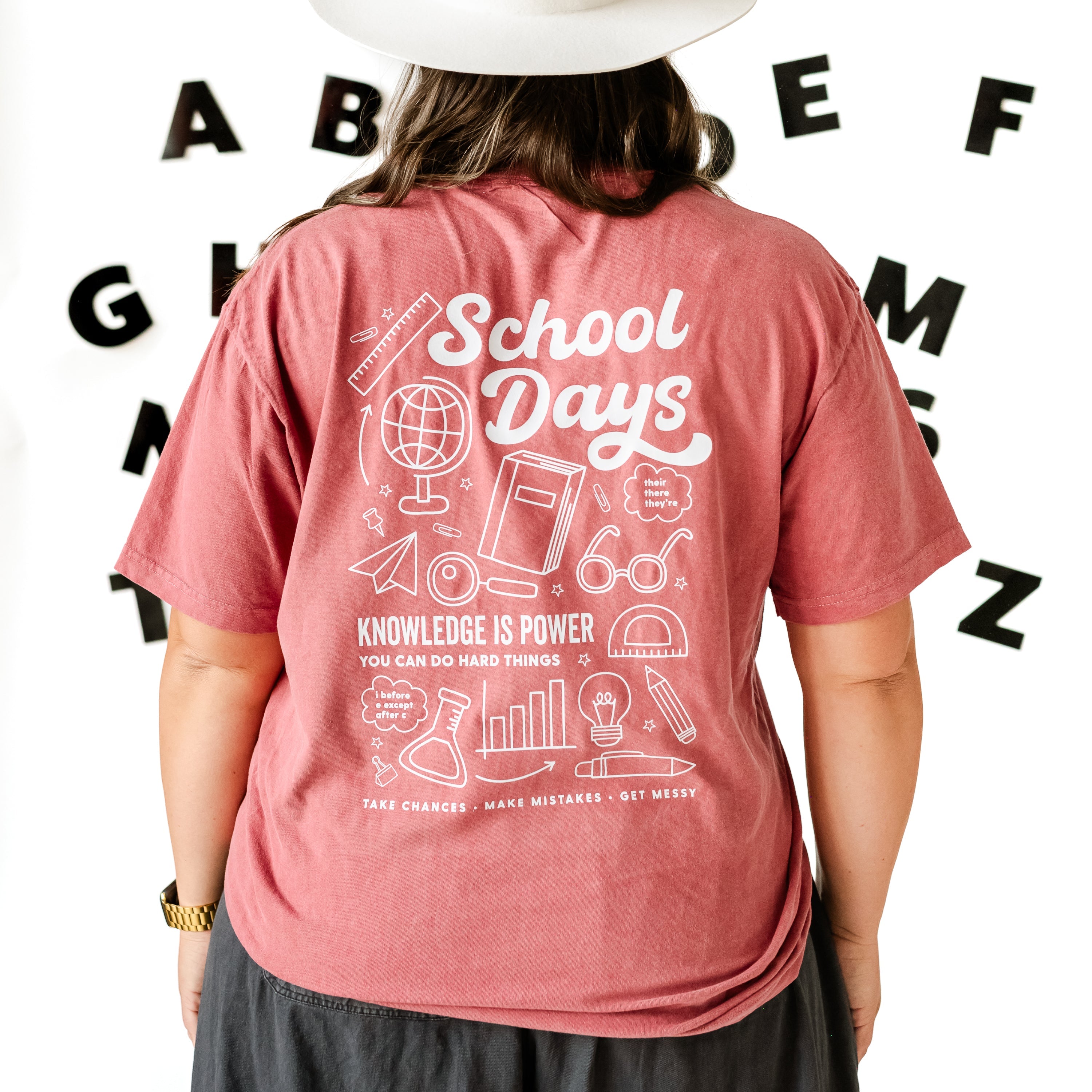 School Days - Full School Days Design (pf & b) - Comfort Colors Tee ...
