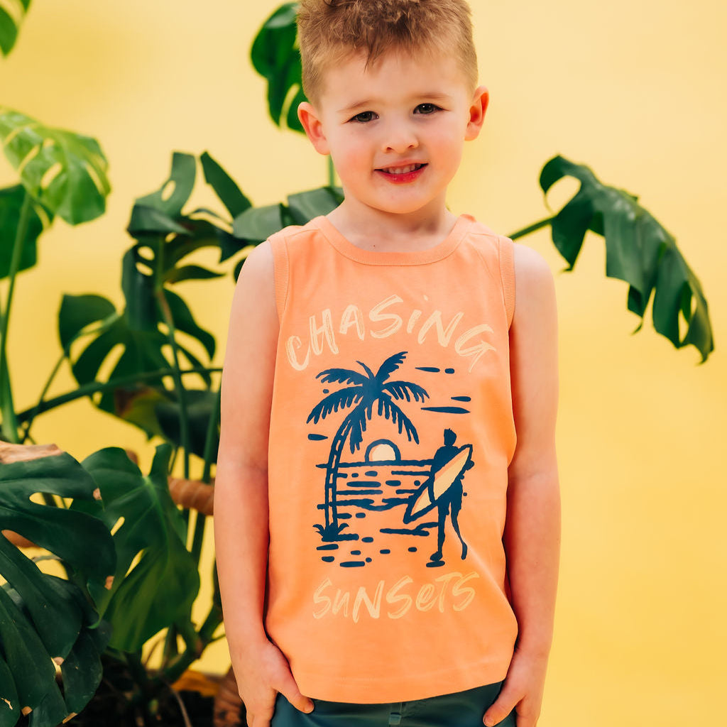 Chasing Sunsets - Child TANK – Little Mama Shirt Shop LLC