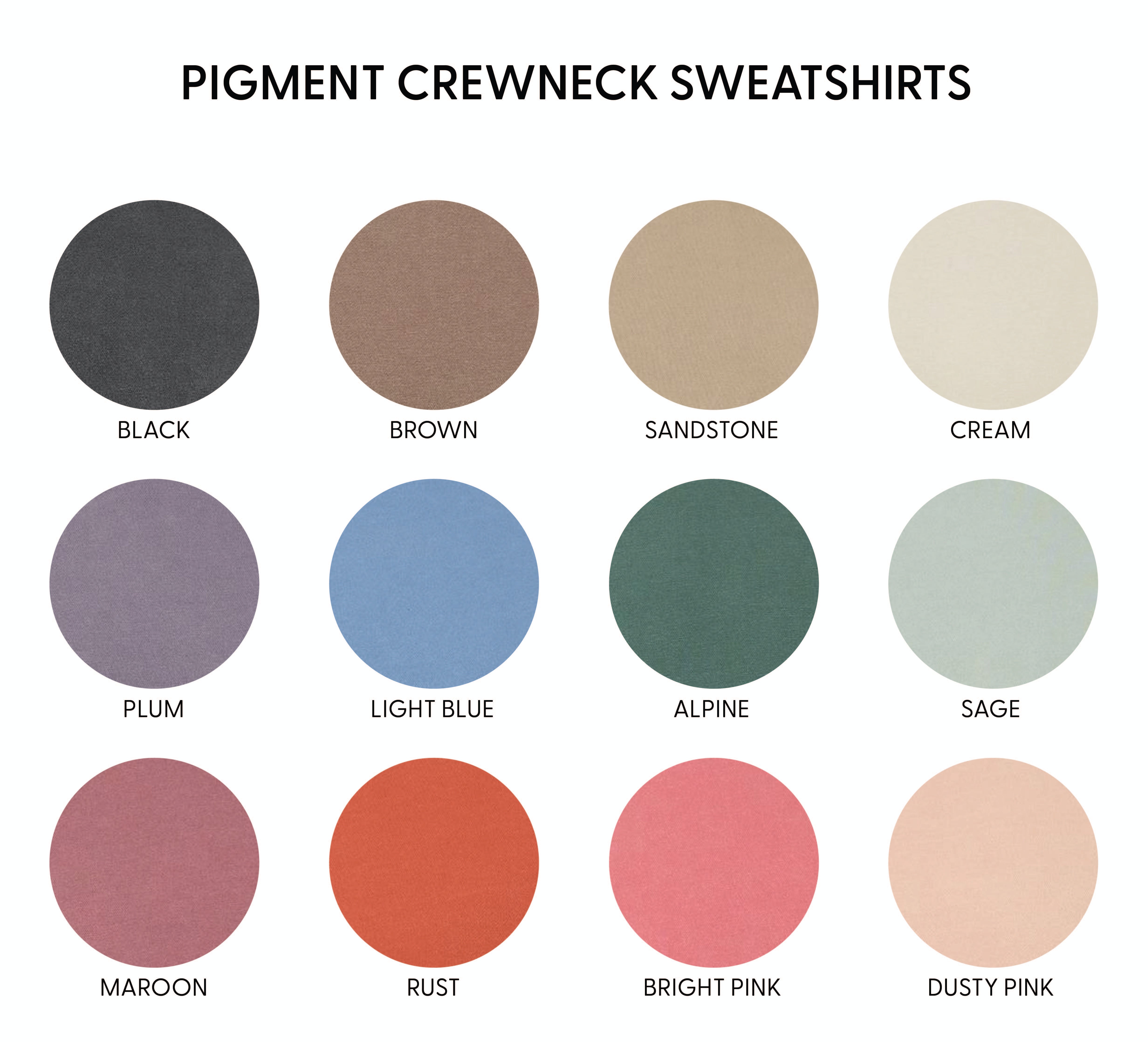 Embroidered Pigment Dye Crewneck Sweatshirt - OUTLINE NAME – Little Mama Shirt Shop LLC