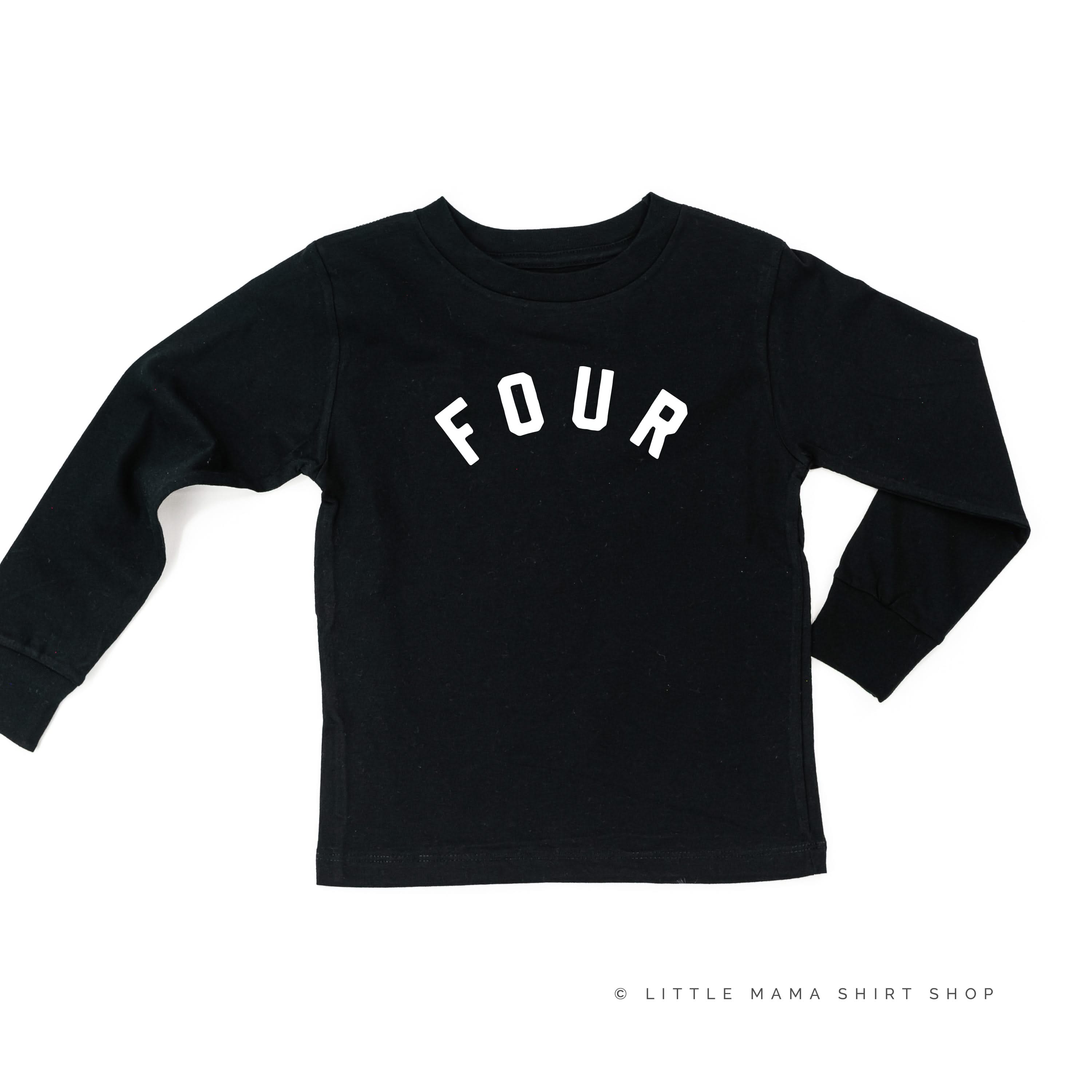 Birthday Number - Block Font - Child Long Sleeve Tee – Little Mama ...